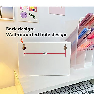Feadily 2PCS Small Drawer Organizer for Desk, Desktop Drawer Organizer with 9 Clear Drawers, Plastic Desktop Storage Drawers 7.1 Inch x 3 .9 Inch x 4.7 Inch, White