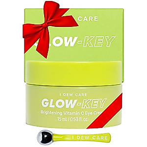 I DEW CARE Eye Cream with Applicator - Glow-Key | Gift, Gift set, Vitamin C, and Niacinamide for Dark Circles and Puffiness, 0.50 Fl Oz