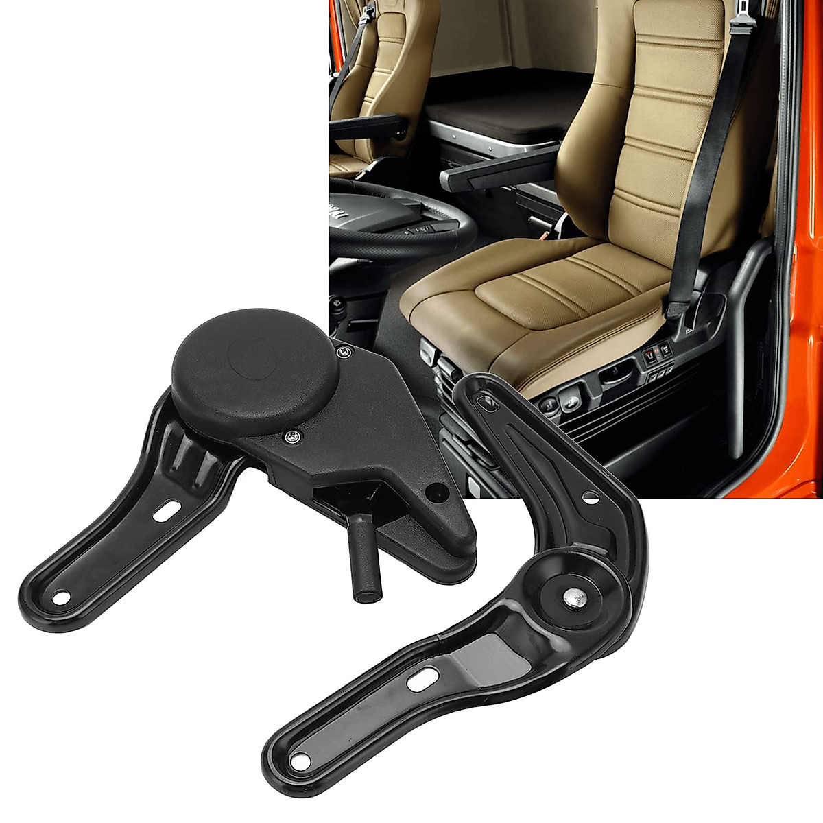 Seat Backrest Hinge Recliner, Automatic Seat Backrest Hinge Recliner for Truck Excavators 30-180° Adjustable, Car Seat Backrest Hinge Toothed Plate Seat Recliner on Both Sides