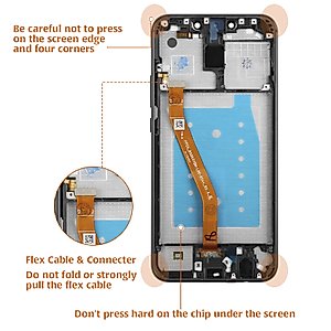 Compatible with Huawei Mate 20 Lite SNE LCD Display Screen Replacement,for Huawei Mate 20 Lite SNE LX1 LX2 LX3 Display LCD Panel Repair Parts Kit,with Tempered Glass+Tools(Black) (Black with Frame)