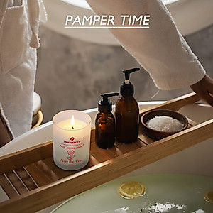 Mom Candle Rose Scented Candles for Women, Best Mom Ever Gifts, Natural Non-Toxic Soy Candles with Essential Oils, Aromatherapy Candle, Gifts for Mom, Jar Candle (Rose, Jasmine, Lavender & Lilac