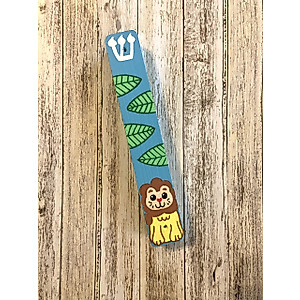 Hamsa and Mezuzah, Personalized Newborn Baby Boy Naming Bris Gift, Jungle Lion Design