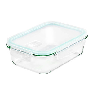 Martha Stewart Rectangular Glass Containers With Snap Lids, Set of 3