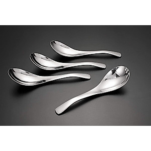 COMIART Stainless Steel Soup Spoon, Coffee Spoon, Table Spoon,Thick Heavy Weight for Home, Kitchen or Restaurant, Set of 6 (Soup Spoon)