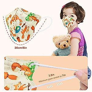 Cute KN95 Face Masks for Kids 50 Pack 5 Layers Breathable Children Safety Respirator Multicolor Cup Dust Disposable Child KN95 Mask