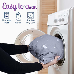 Fitted Unisex Crib Sheets (3 Pack) by GROW WILD - Jersey Knit Cotton Crib Sheets for Boys or Girls, 52” x 28” x 9” Crib Bedding Set (Woodland Gray and White)