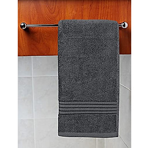 Utopia Towels 6 Piece Premium Hand Towels Set, (16 x 28 inches) 100% Ring Spun Cotton, Lightweight and Highly Absorbent Towels for Bathroom, Travel, Camp, Hotel, and Spa (Grey)