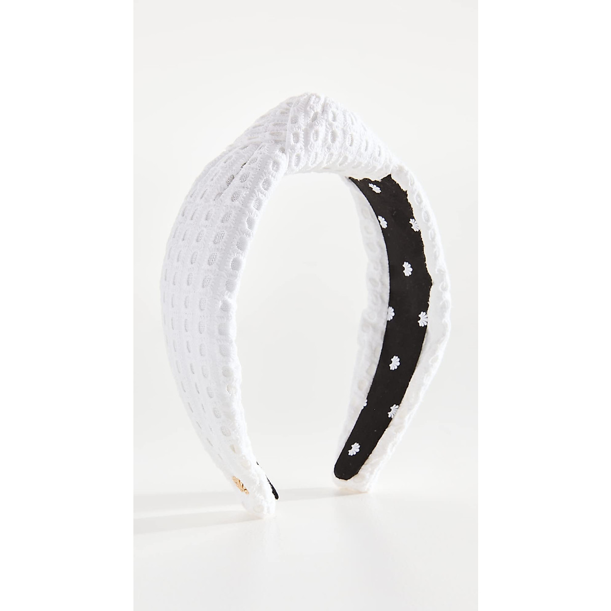 Lele Sadoughi Women's Eyelet Knotted Headband, Bianca 100, White, One Size