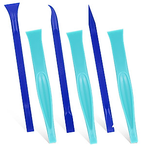12Pack Plastic Scraper Tool Non-Scratch Carbon Fiber Plastic Scrapers Pen-Shaped Paint Scrapers Multi-Purpose Stiff Scratch Off Tool for Tight Spaces Kitchen Crevices Food Paint Cleaning