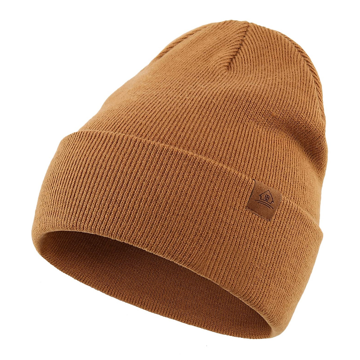 Home Prefer Toddler Beanie for Boys Girls Baby Kids Beanies Warm Knit Winter Hat Light Brown 2-8 Years