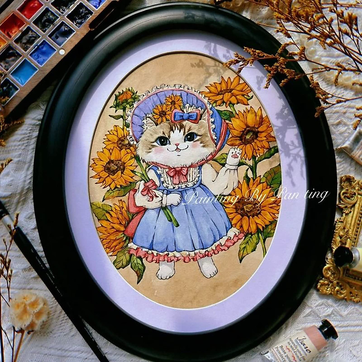 GRRONZEE 2 Pack Oval Picture Frame 5x7 Black Oval Photo Frames, 5 by 7 Oval Wall Picture Frame Photo Frame for Home Decor, Photo Gallery