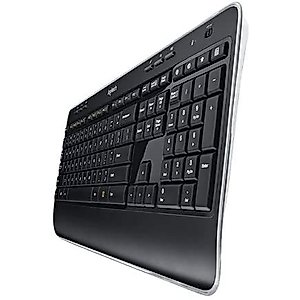 Logitech MK520 Wireless Keyboard and Wireless Mouse Combo — Full Size Keyboard and Mouse Long Battery Life Secure 2.4GHz Connectivity Black