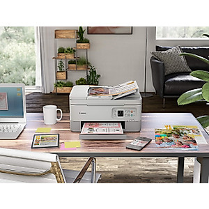 Canon TR7020 All-in-One Wireless Printer for Home Use, White, Compact (4460C022)