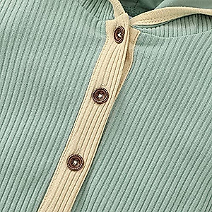 Thorn Tree Newborn Baby Girl Boy Long Sleeve Clothes Set Winter Fall Suit (Green, 3-6 Months)