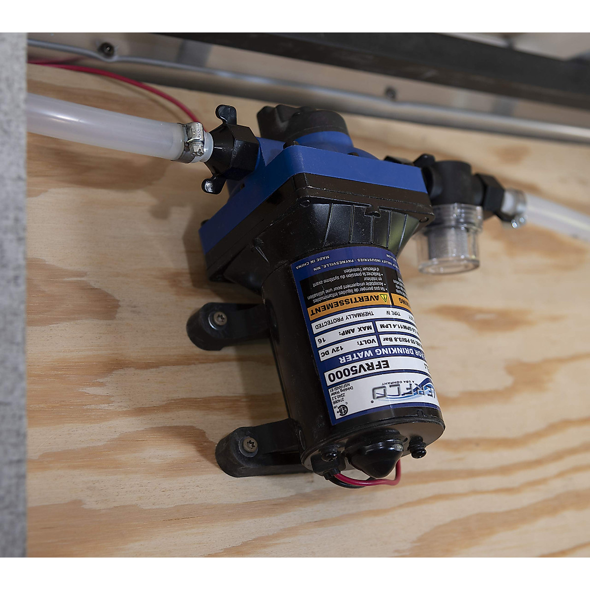 Everflo RV (Fresh Water) EFRV5000-BOX 12V Diaphragm Pump - 5.0GPM, 55 PSI Max, 1/2" NPSM Ports