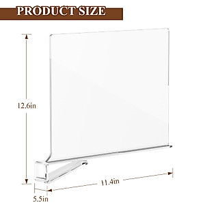 Nisorpa 12 Pcs Shelf Dividers for Closet Clear Acrylic Shelf Divider Tall Organizer for Sweater Shirts Purse Handbags Bookshelf Separators for Organization Bedroom Kitchen Office Shelving