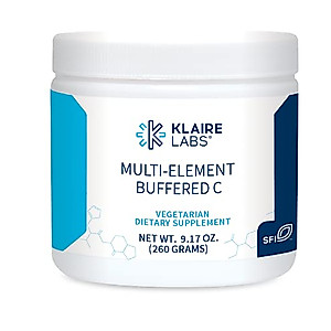 Klaire Labs Multi-Element Buffered C Powder with Quercetin Bioflavonoid & L-Glutathione to Support Immune Function & Antioxidant Protection, Hypoallergenic & Gentle on Stomach (65 Servings, 260 Grams)