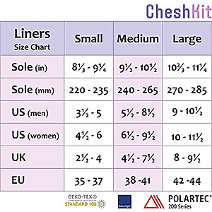 CheshKit Soft Thermal Boot Liner Socks - Outdoor Sport - Polartec Fleece Winter Socks (1 Pair Pack, Medium, Dark Grape)
