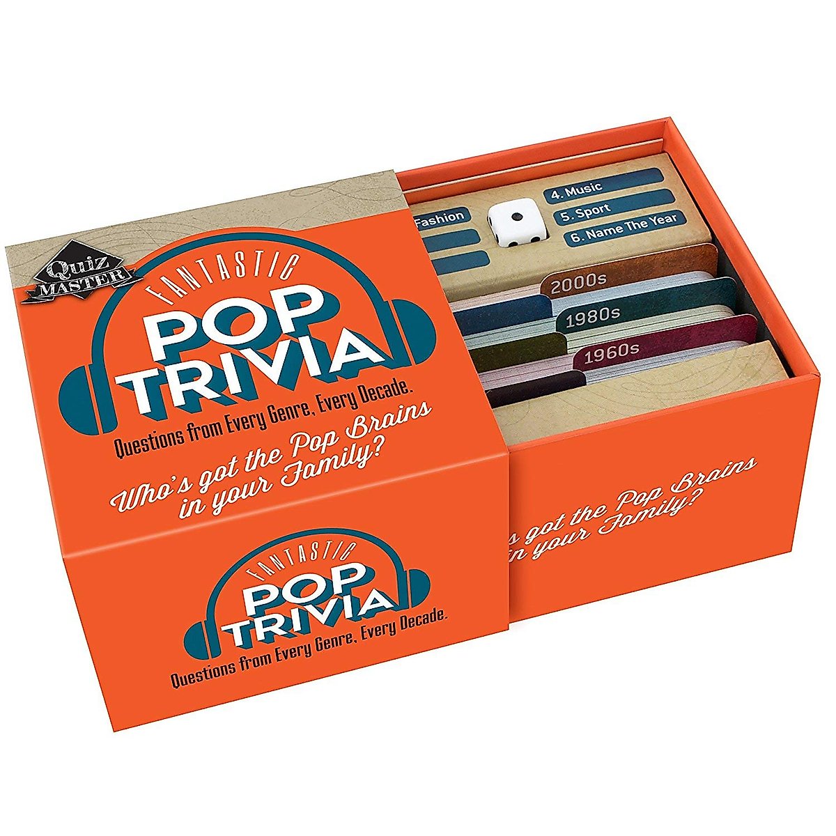 Goliath Quizmaster Pop Trivia : Questions from Every Genre, Every Decade, 5" (B07GRDMNG1) - Orange