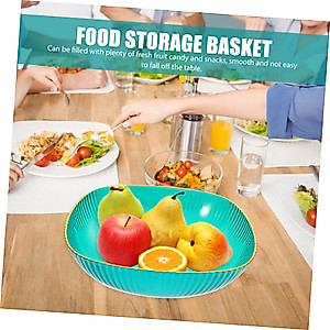 Fish Bowl Home Entertaining Fruit Bowl Plastic Dessert Bowls Large Serving Bowl with Gold Trim Fruit Basket Vegetable Bowl Snack Candy Bowl Dried Fruit Tray for Kitchen Candy Dish