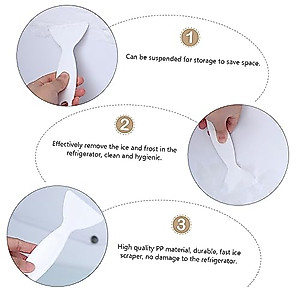 Vaguelly 40 Pcs Refrigerator Deicer Cleaning Tool Freezer Frost Shovel ice Breaker Shovel Plastic Scraper Tool Tools for deicing Tool Fridge ice Removal Shovel ice Removal Scoop White