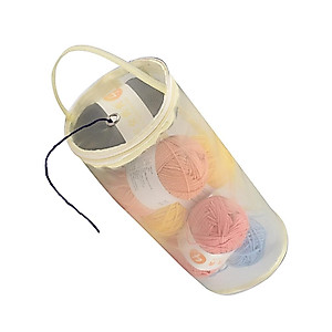 Cabilock Tool Organizer Bag Bag Beige Mesh Hook Storage Diy Crochet Woolen Yarn Knitting Mesh Organizer Bags