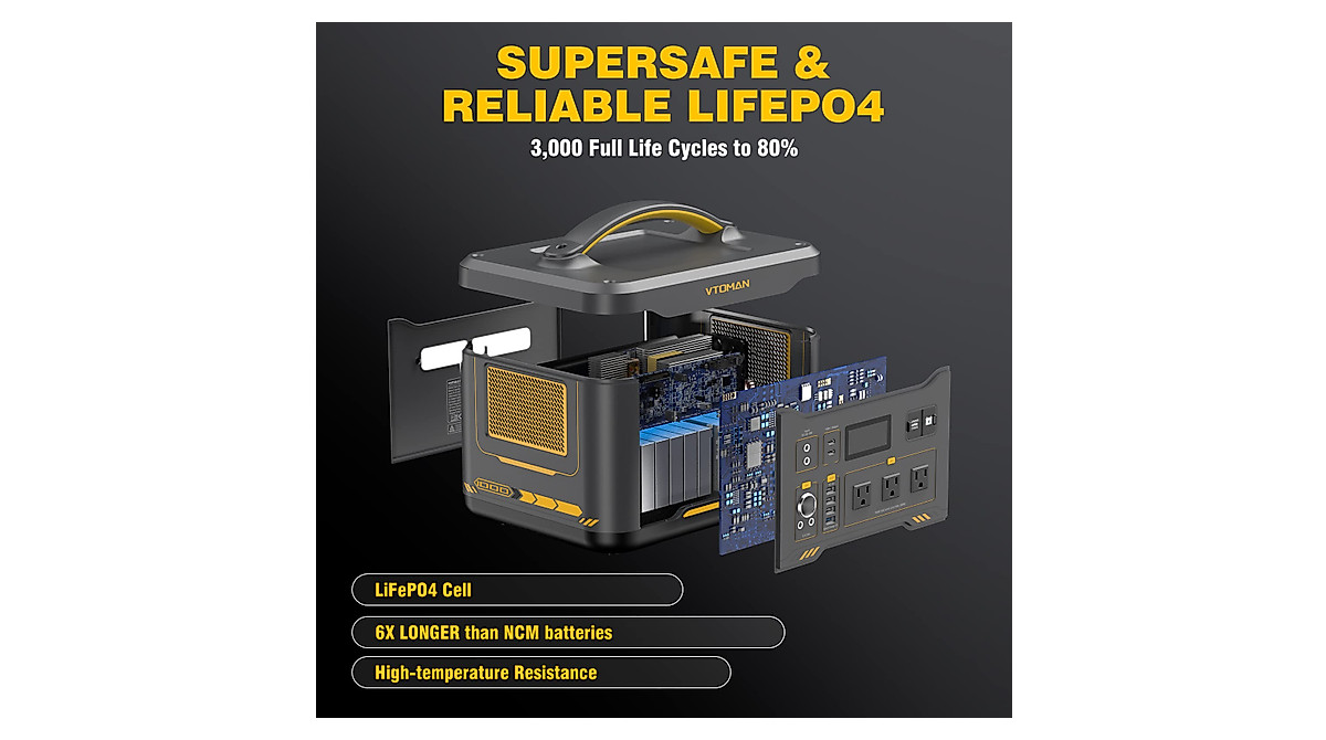 VTOMAN Jump 1000 Solar Generator with 220W Panels Included, 1000W ...