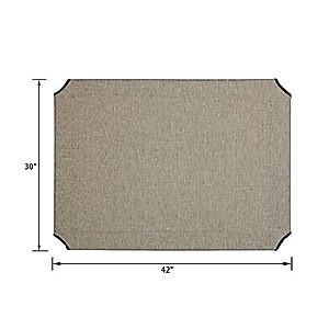 Veehoo Cooling Elevated Dog Bed Replacement Cover, Washable & Breathable Pet Cot Bed Mat, Large, Beige Coffee