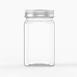 Axe Sickle 12 Ounce Clear Plastic Jars Storage Containers With Lids For Kitchen & Household Storage Airtight Container 3 PCS
