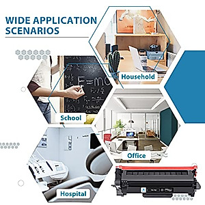 inkalfa TN760 TN730 Toner Cartridge Replacement for Brother TN760 TN 760 TN-760 TN730 TN-730 for MFC-L2710DW HL-L2395DW MFC-L2750DW HL-L2370DW L2390DW L2350DW Printer Ink (Black, 4-Pack)