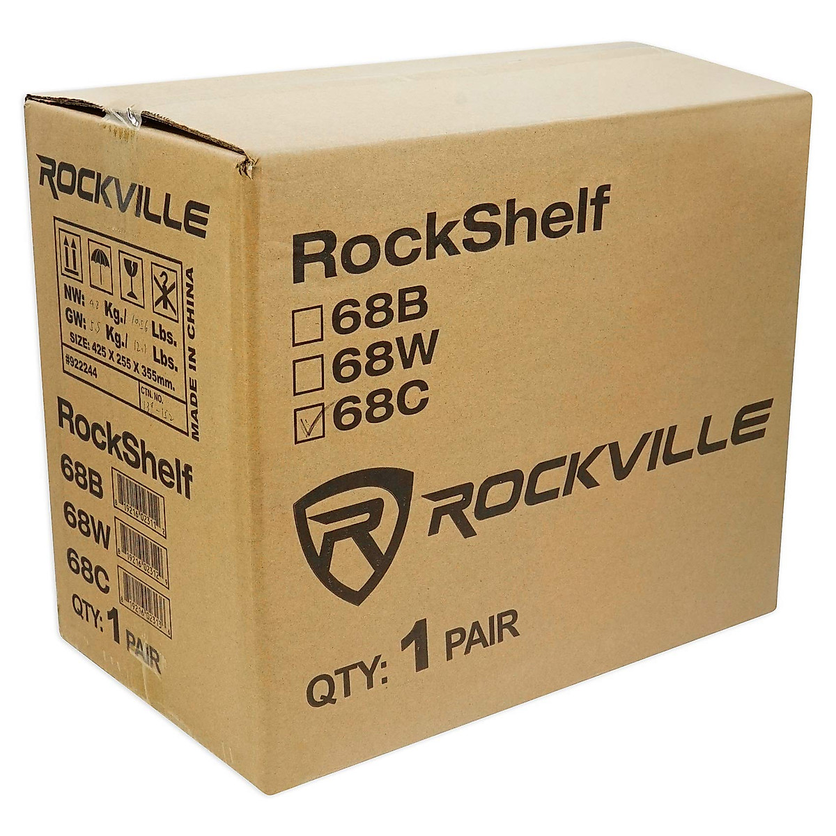 Rockville (2) RockShelf 68C 400w Wood 6.5"" Home Theater Bookshelf Speakers/8 Ohm, ROCKSHELF 68C V2