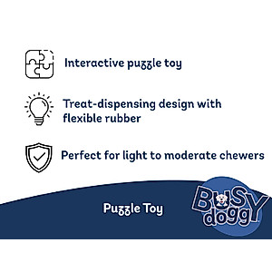 Busy Doggy Snake Treat Dispenser Toy, Interactive Dog Toy, Dog Enrichment Toy with Squeaker