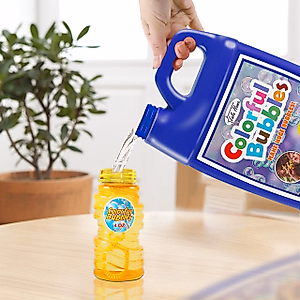 Lulu Home Bubble Concentrated Solution, 1 L/ 33.8 OZ Bubble Refill Solution for Kids Bubble Machine, Giant Bubble Wand, Bubble Blower Toys, Halloween Party Favors (Dark Blue)