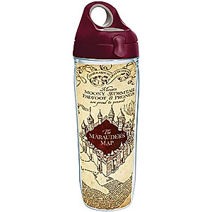 Tervis Harry Potter The Marauder's Map Made in USA Double Walled Insulated Tumbler Travel Cup Keeps Drinks Cold & Hot, 24oz Water Bottle, Classic