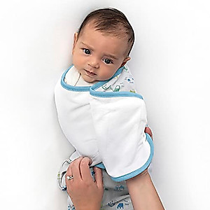 SwaddleMe Luxe Whisper Quiet Swaddle – Size Small/Medium, 0-3 Months, 2-Pack (Building Blocks) Extra-Soft Newborn Swaddle Wrap With Silent Fabric Closure and Bottom Zipper for Diaper Changes
