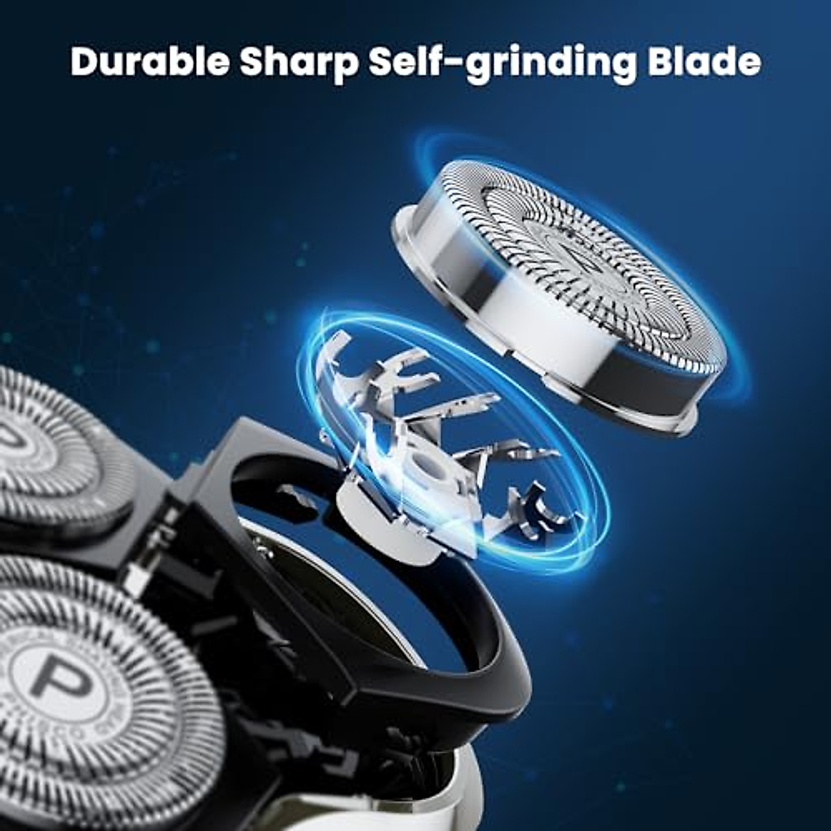 Phisco 203D-6A Replacement Shaver Heads (3-Pack) - ValueDuo Upgrade for RMS8112 Series | Waterproof Universal Fit Electric Razor Heads | Enhance Your Grooming Routine
