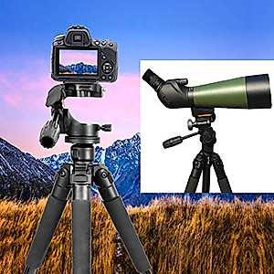 Gosky Tripod -Travel Portable Tripod for Spotting scopes, Binoculars, camcorders, or SLR Cameras (Pro Tripod (61-inch))