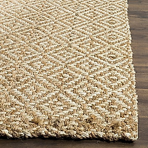 SAFAVIEH Natural Fiber Collection 10' x 14' Ivory NF261A Handmade Premium Jute Area Rug