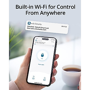 eufy Security Retrofit Smart Lock E110+Wireless Keypad, Keyless Entry Door Lock Replacement, Built-in Wi-Fi, Remote Control, in-App History and Scheduled Access, Fits Your Existing Deadbolt, IP65