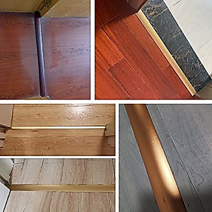 WDJBPSH Red Doorways Transition Strip, Tile to Wood Flooring Seam Binder/Flat Floor Cover, 3 Pcs T Molding Door Thresholds (Size : Width 1.5cm(0.59"))