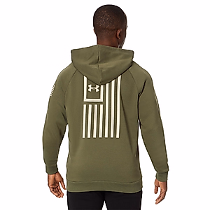 Under Armour mens Freedom Flag Fleece Hoodie, (390) Marine OD Green / / Desert Sand, XX-Large