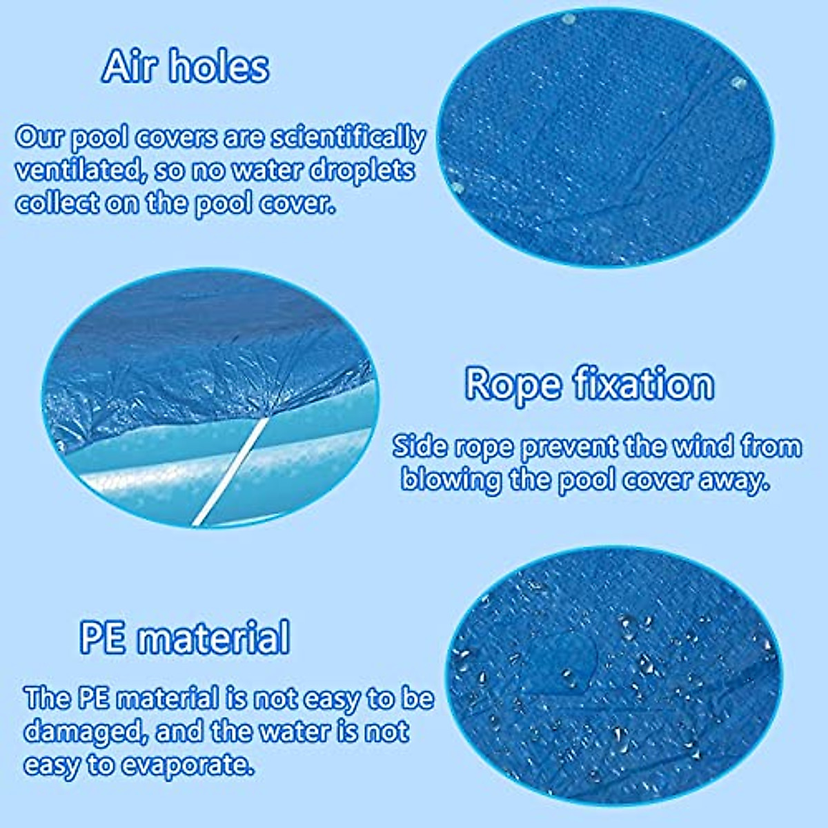 Rectangular Pool Cover,Fits 8.6ftX5.7ft Inflatable Rectangle Swimming Pool Cover, Inflatable Pool Cover, Dustproof Rainproof Waterproof Square for Garden Outdoor Paddling Family Pools Protector