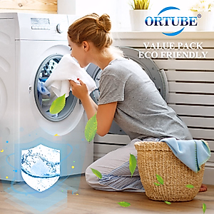 ORTUBE 48 Pack Washing Machine Cleaner - Deep Cleaning Formula Tablets for Front and Top Loader Washer Machines