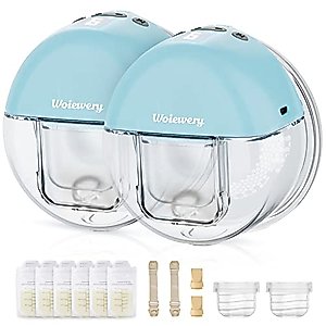 Breast Pump - Free Breast Pump Wearable,Low Noise and Pain Free,Double Breast Pumps with 2 Modes, 9 Levels, LCD Display Memory Function,24mm Flang
