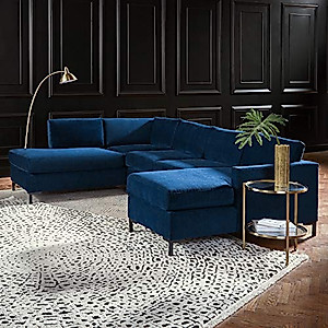 Amazon Brand – Rivet Modern Round Metal Coffee Table, 18.5"H, Gold and Glass