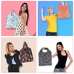 Merkaunis 35 Pack Reusable Floral Grocery Bags Foldable Grocery Bags Machine Washable Bags Grocery Bags Reusable Shopping Bags Waterproof Reusable Grocery Bags Packable Shopping Bags for Shopping