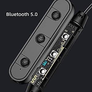 Heave Bluetooth Headphones 240Hrs Standby Time Wireless Neckband Neckband Sport Headset with Mic,Magnetic in-Ear Earbuds Sport Noise Cancelling Headset for iPhone Samsung Android Silver