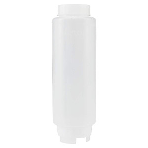 Creative Mark Cylo FIFO Squeeze Bottle Refillable Clear Tip Silicone Dispenser for Paint, Epoxy and Color Mixing - 20 oz.