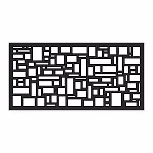 2'x4' Slate Decorative Screen Panel, Black