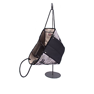 Greyson Safari Tote by Haute Shore, Green Camo W/Black & Gold Stripe, One size